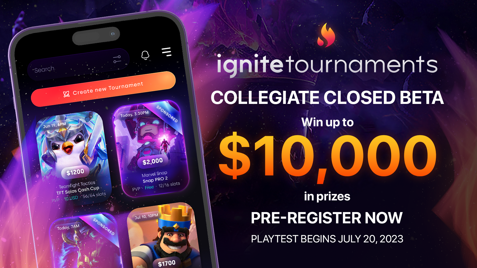 Collegiate Closed Beta Registration | Ignite Tournaments